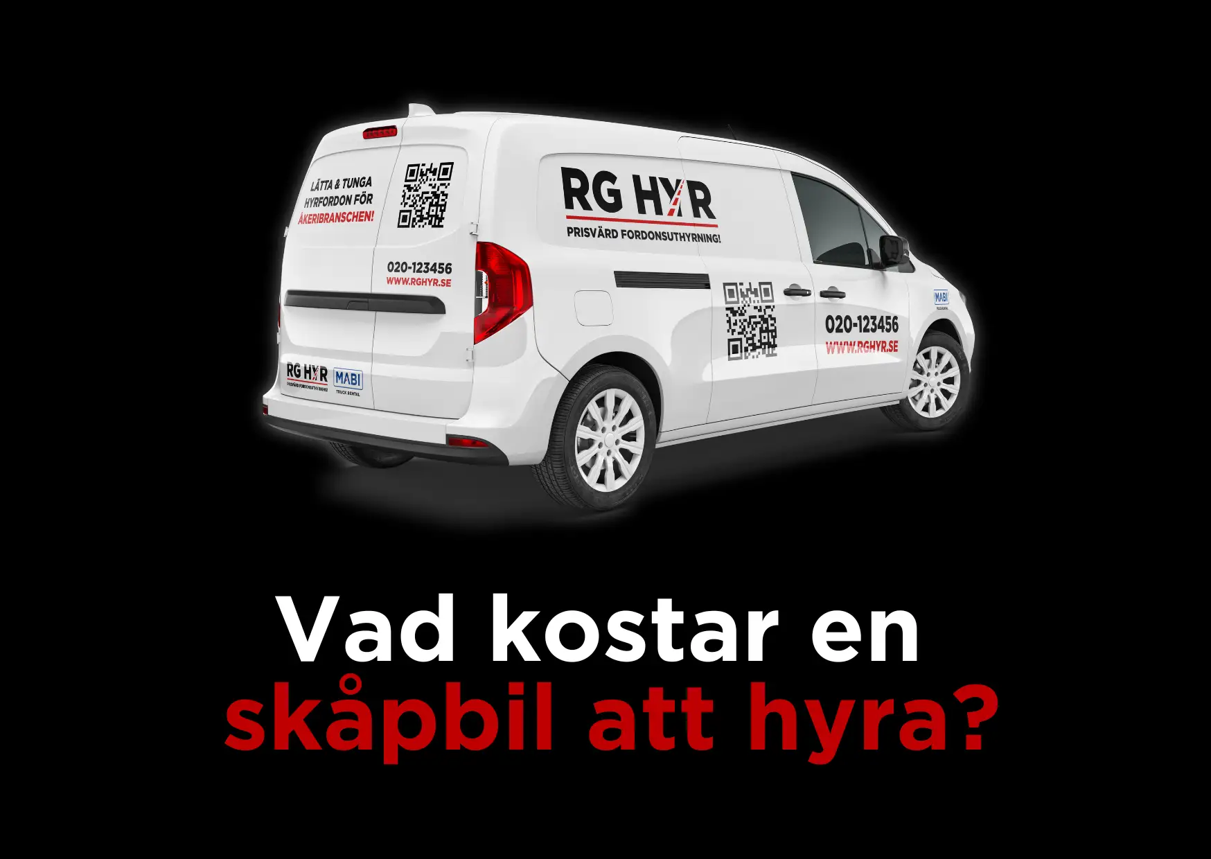 Vad kostar en skåpbil att hyra? - RG Hyr - Sveriges bredaste utbud av ...